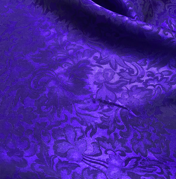 Royal Purple Baroque Scroll - Silk Jacquard – Prism Fabrics & Crafts