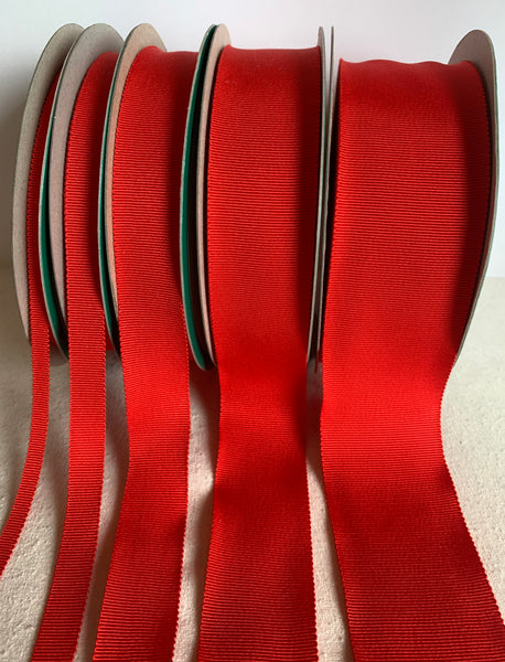 Scarlet Red 100% Rayon Petersham Ribbon (5 Widths to choose from ...