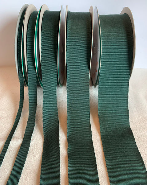 Hunter Green 100% Rayon Petersham Ribbon (5 Widths to choose from ...