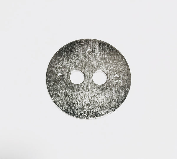 Large Silver 2 Hole Metal Button - 38mm / 1 1/2" - Dill Buttons Brand ...