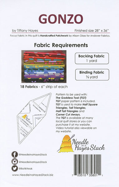 Gonzo - Quilt Pattern by Needle in a Hayes Stack – Prism Fabrics & Crafts