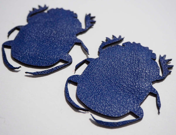 Scarab - Laser Cut Shapes 2 Pc - Blue Lambskin Leather – Prism Fabrics ...
