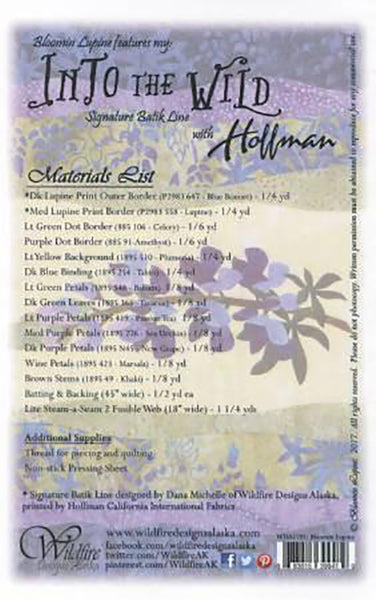 Bloomin Lupine - Quilting Table Runner Pattern by Wildfire Designs Ala ...